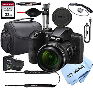 Nikon COOLPIX B600 16.7 MegaPixel Digital Camera + 32GB Card, Tripod, Case and More (13pc Bundle)
