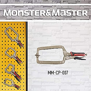 Monster & Master 18" C-clamp Locking Pliers with Swivel Pads, 2-Piece, MM-CP-007x2