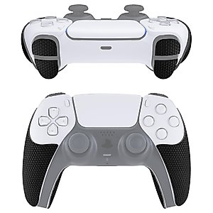 eXtremeRate PlayVital Anti-Skid Sweat-Absorbent Controller Grip for PS5, Professional Textured Soft Rubber Pads Handle Grips for PS5 Controller with Shoulder Button Trigger Stickers - Armored Edition