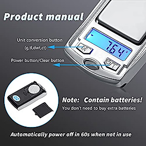 Mini Portable Gram Scale 200g/ 0.01g Mini Digital Pocket Scale Car Key Shape Electronic Scale with Battery for Jewelry, Herb, Food (1 Piece)