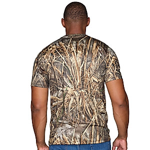 Realtree Men's Essential Camo Lightweight Performance Short Sleeve Shirt (RT MAX-7, Large)