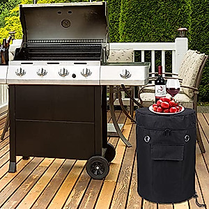 CEMGYIUK 20Lb Propane Tank Cover,Heavy Duty Waterproof Ventilated Propane Gas Can Protection Covers,Weather Resistant Propane Gas Tank Holder with Tabletop Feature,Propane Bottle Storage Bag