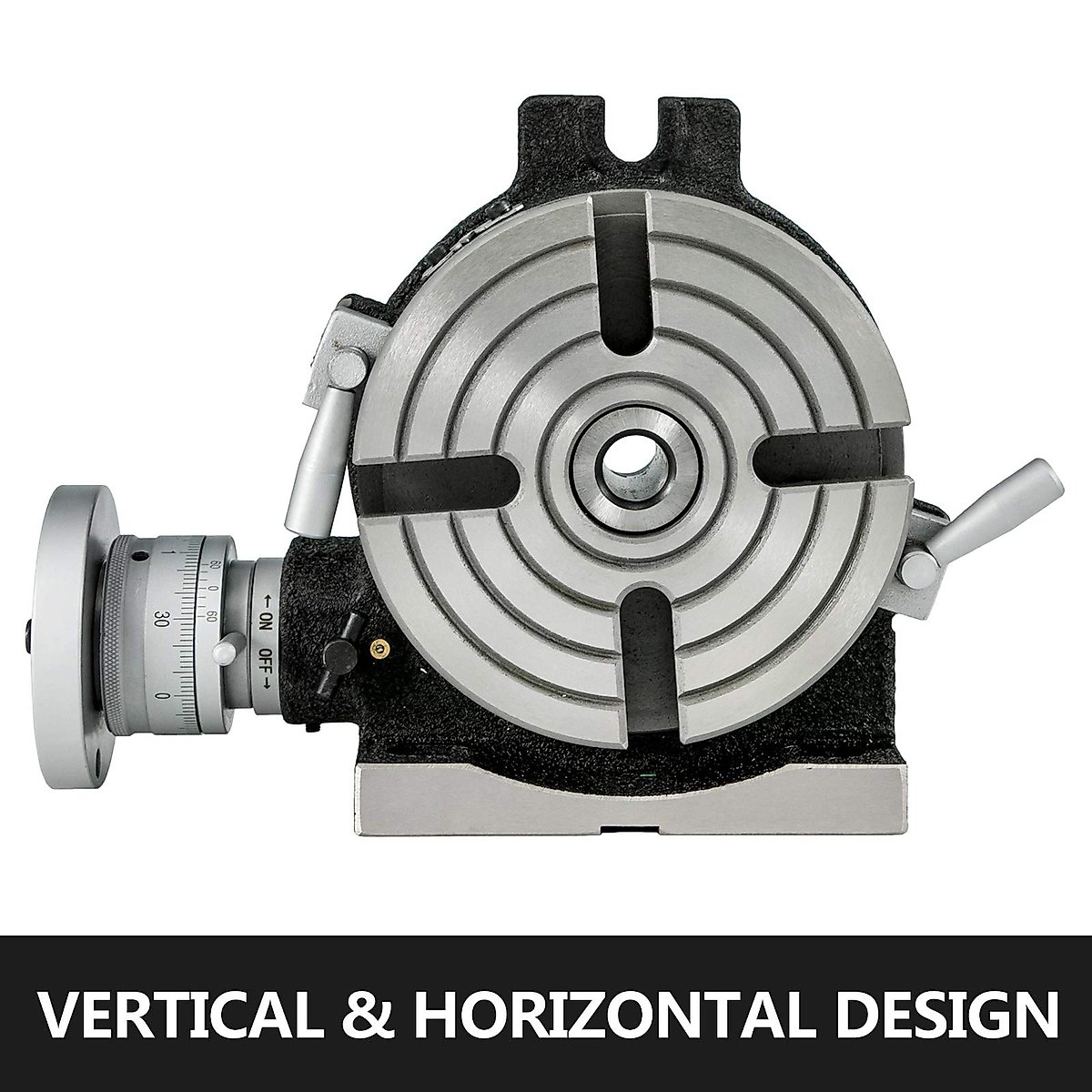 BestEquip Rotary Table 6inch(150mm) Horizontal Vertical Milling Table 2/5inch(10mm) 4-Slot Milling Rotary Table MT-2 Rotary Table for Milling with Indexing Plate Set for Precision Milling Drilling