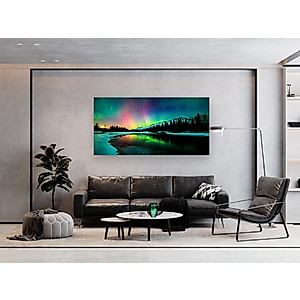 S01962 Wall Art Aurora scenery Painting on Canvas Stretched and Framed Canvas Paintings Ready to Hang for Home Decorations Wall Decor