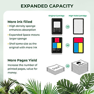 COLORETTO Remanufactured Printer Ink Cartridge Replacement for HP 63XL to use with Envy 4520 4516 Officejet 5255 5258 DeskJet 1112 3632 3639 1112 2130 3632 3633 3634 (1 Black+1 Color) Combo Pack