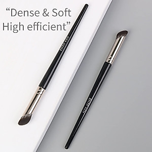 ENZO KEN Mini Angled Concealer Brush Under Eye, Concealer Brush, Small Nose Contour Brush, Nose Brush Contour, Nose Brush, Angle Concealer Brush, Small Concealer Brushes, Angled Brush - Black, 8S