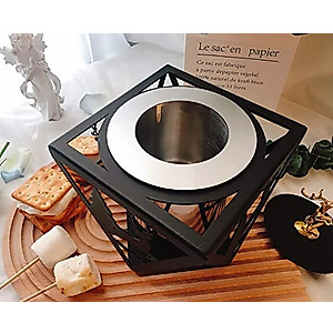 MysticFire Tabletop Fire Pit for Making s’Mores- Metal Table Top Fire Pit Bowl for Indoor and Outdoor, Portable Fireplace and Table Top Fire Pot for Balcony,Patio and Porch (Black)