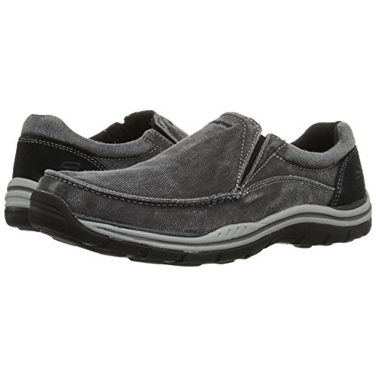 Skechers mens Expected Avillo Moccasin, Black, 12 X-Wide US