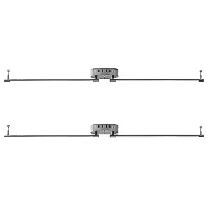 Catalina 48" Set of 2 Modern Decorative 2-Bar LED Track Light, Brushed Nickel