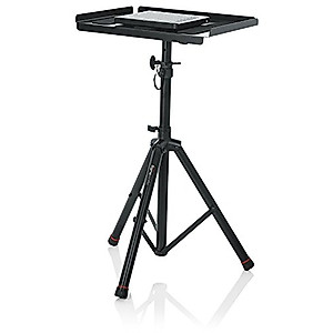 Gator Frameworks Heavy Duty Deluxe Adjustable Multi-Media Gear Stand Featuring 100x100 Vesa Mounting Brackets | Ideal for Laptops and more; Min/Max Height - 36"/48" (GFW-UTL-MEDIATRAY2)