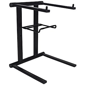 Rockville RLS2400 Lightweight Folding DJ Laptop Stand w/Extra Shelf & Travel Bag