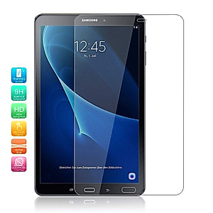 KIQ [2 Pack] Galaxy Tab A 10.1 SM-T580, SM-T585 [2016] Tempered Glass Screen Protector, 9H Tough 0.30mm Bubble-Free Anti-Scratch Self-Adhere Easy-to-install for Samsung Galaxy Tab A 10.1 T580 T585