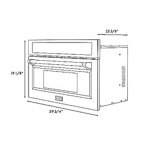 ZLINE 30" 1.6 cu ft. Built-in Convection Microwave Oven in DuraSnow® Stainless Steel with Speed and Sensor Cooking