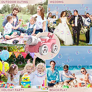 DOHLY Bubble Mower for Kids - Bubble Makers for Toddlers Automatic Bubble Lawn Mower with Music Summer Outdoor Backyard Gardening Bubble Toys Machine for Age 3+ Preschool Boys Girls Birthday Gift