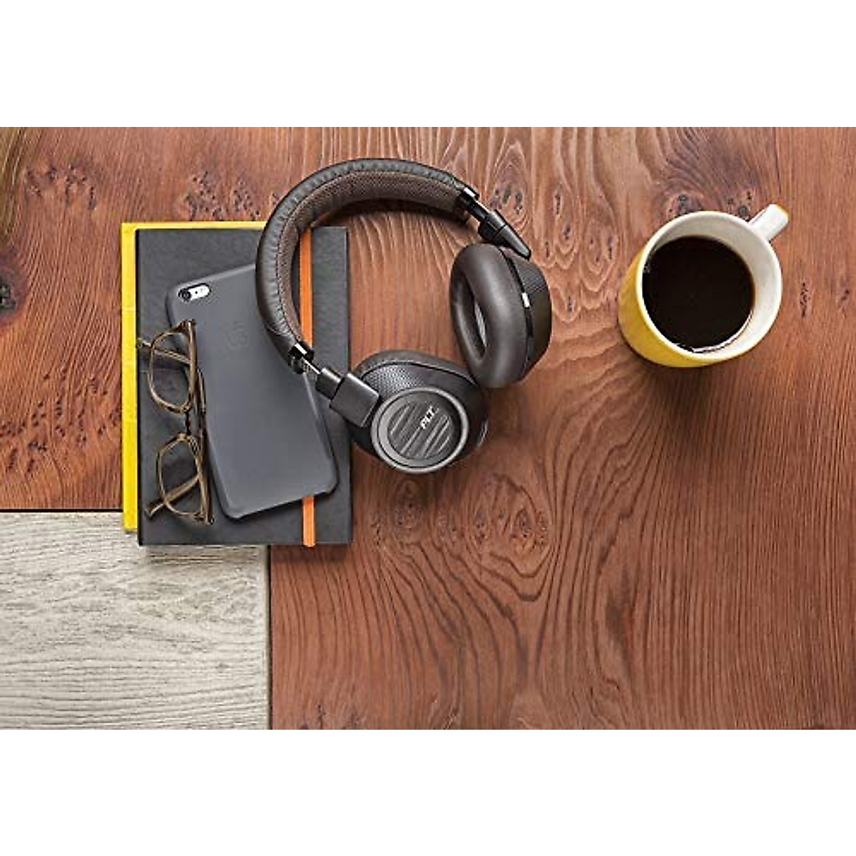 Plantronics Wireless Noise Cancelling Backbeat, Headphones, Black and Tan, Pro 2 (Renewed)