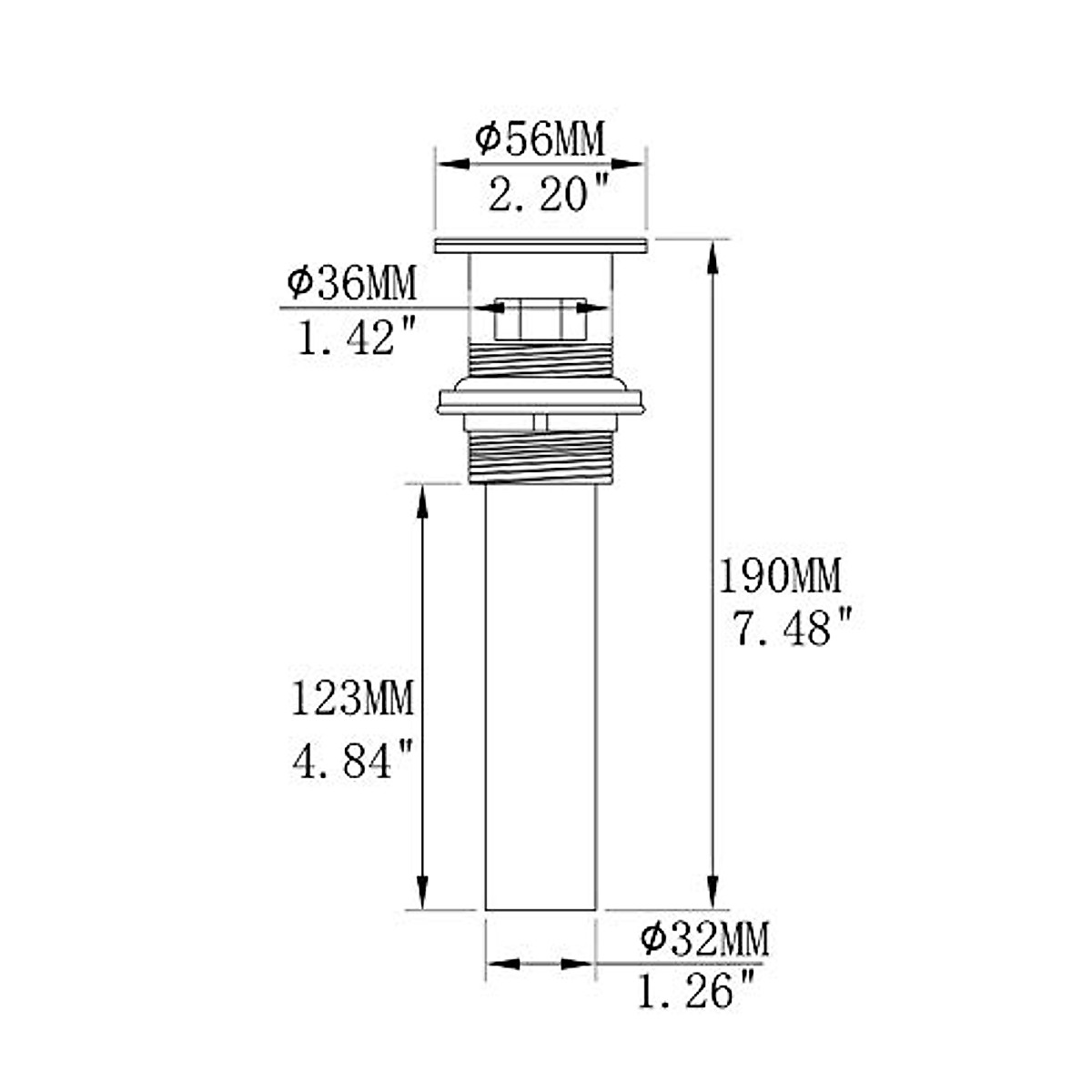 Vessel Sink Drain,Grid Drain Strainer Assembly with Overflow for Bathroom Sink, Made of Brass Matte Black Finish
