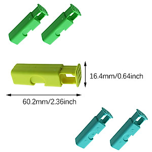 SQXBK 12PCS 60x15mm Non Slip Plastic Bread Bag Closure Clip Reusable Grocery Bag Closure Clip Easy to Squeeze Lock and Release