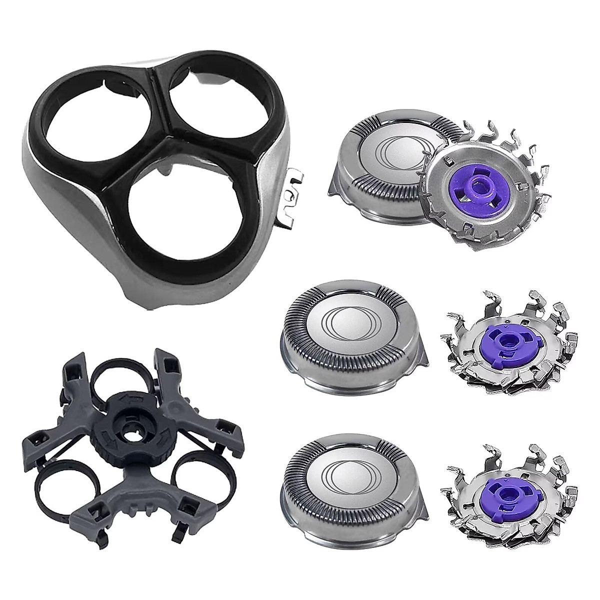 Replacement Complete Head Assembly for Philips Norelco AT750, AT751, AT752, AT753, AT790, AT810, AT811, AT814, AT815, AT890, AT893, PT710, PT715, PT725, PT730, PT734, PT735, PT860, PT861