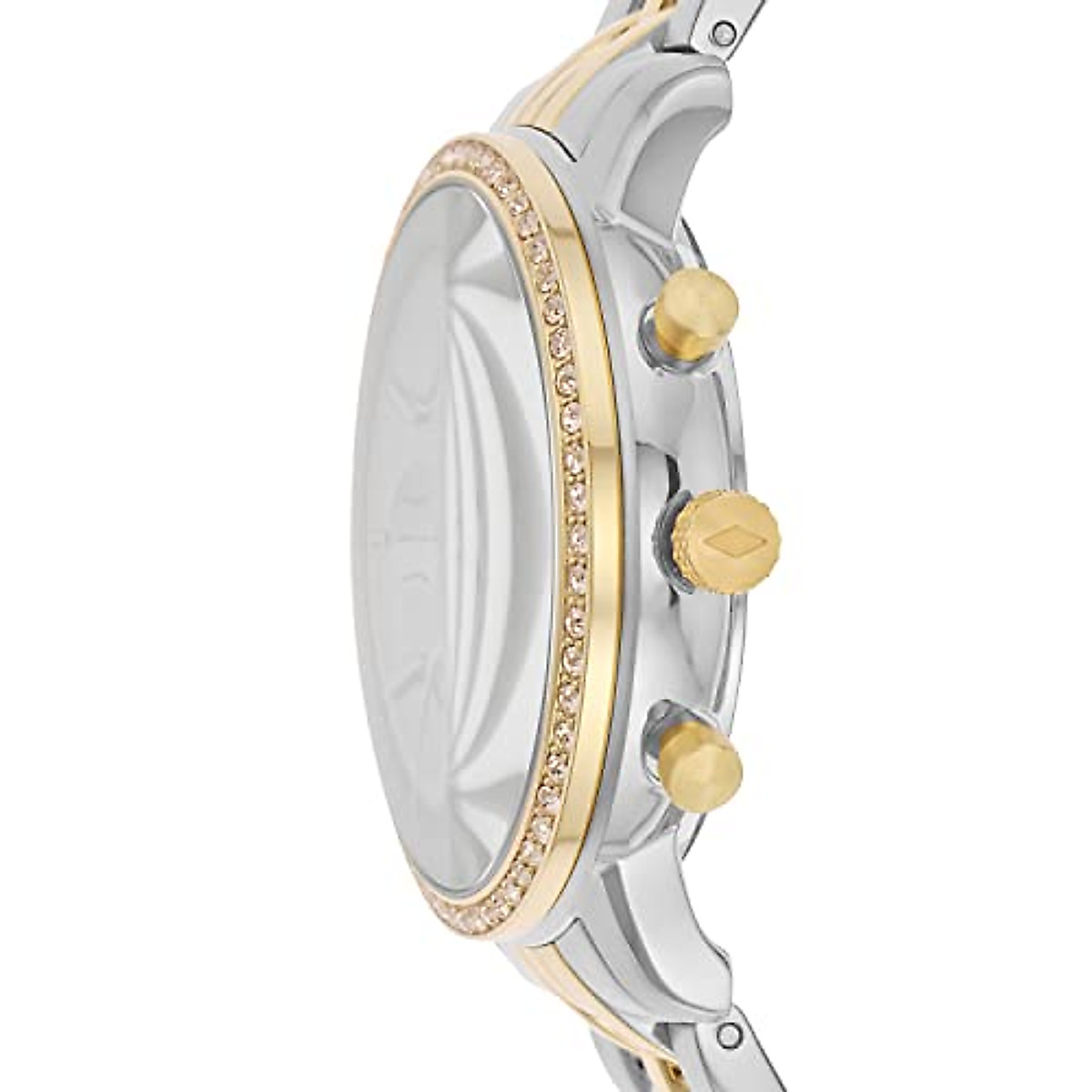 Fossil Women's Neutra Quartz Stainless Steel Chronograph Watch, Color: Gold/Silver (Model: ES5216)