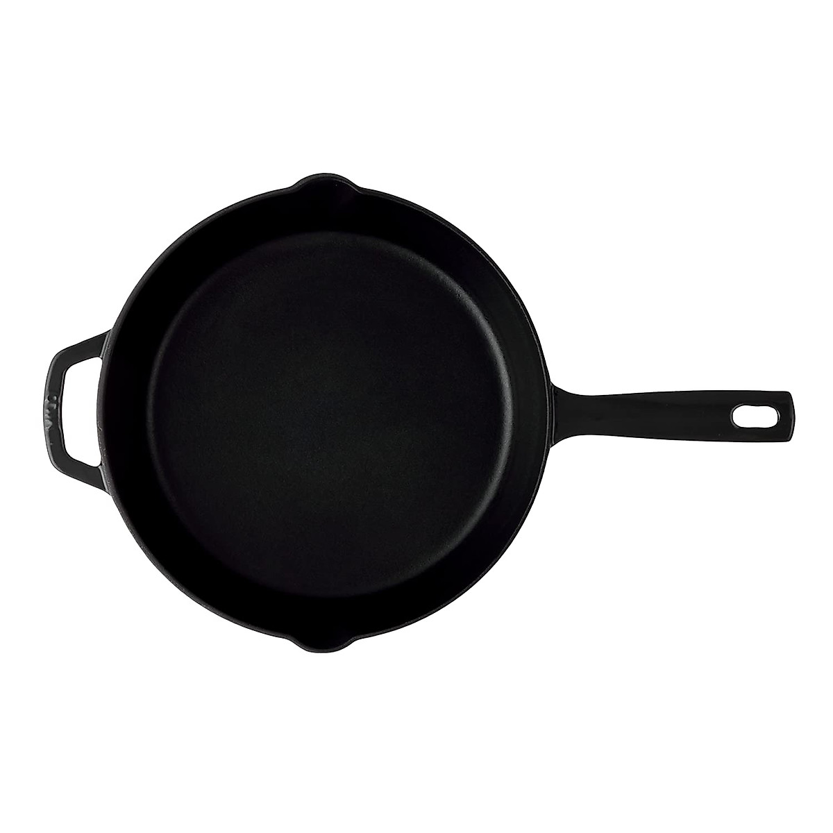 Milo by Kana 10-Inch Enameled Cast Iron Skillet | Nonstick Pre-Seasoned Cast Iron Grill Pan | Oven Proof and Dishwasher Safe | Cast Iron Cookware (Gloss Black)