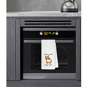 Cute Smiling Welsh Corgi Kitchen Towels Dishcloths 24"x16",Funny Puppy Dog Dish Towels Bath Towels Hand Towels,Gifts for Dog Lovers Girls Women,Corgi Mom Gifts