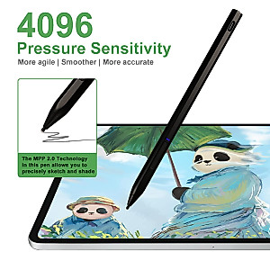 MPP 2.0 Stylus Pen for HP Envy X360 Specter X360 Pavilion x360 2-in-1 Laptops with 4096 Pressure Sensitivity and Palm Rejection Genuine Digital HP Pen Replacement Black