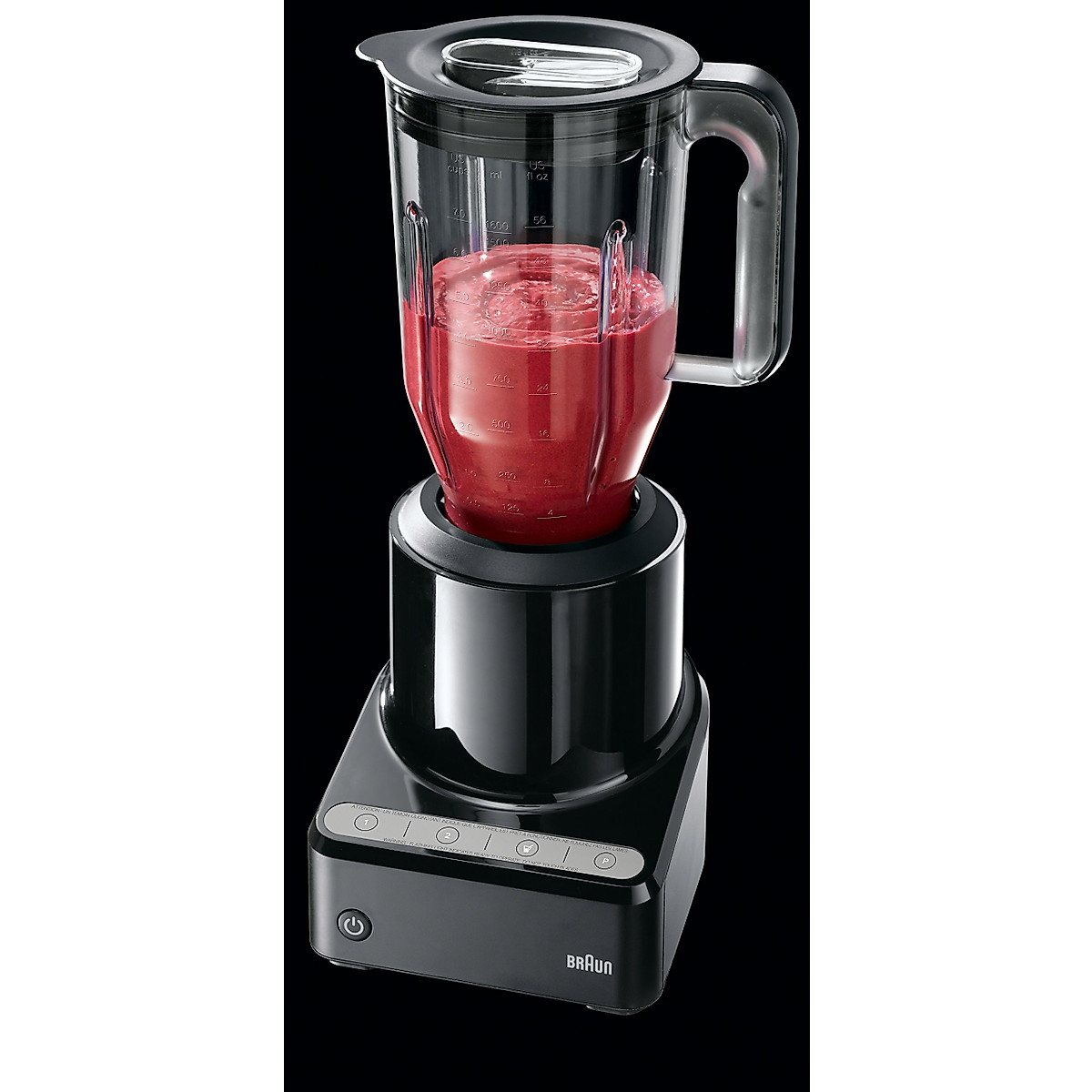 Braun JB7200 PureMix Power Countertop Blender With Plastic Jug, 56 fl. oz, Black