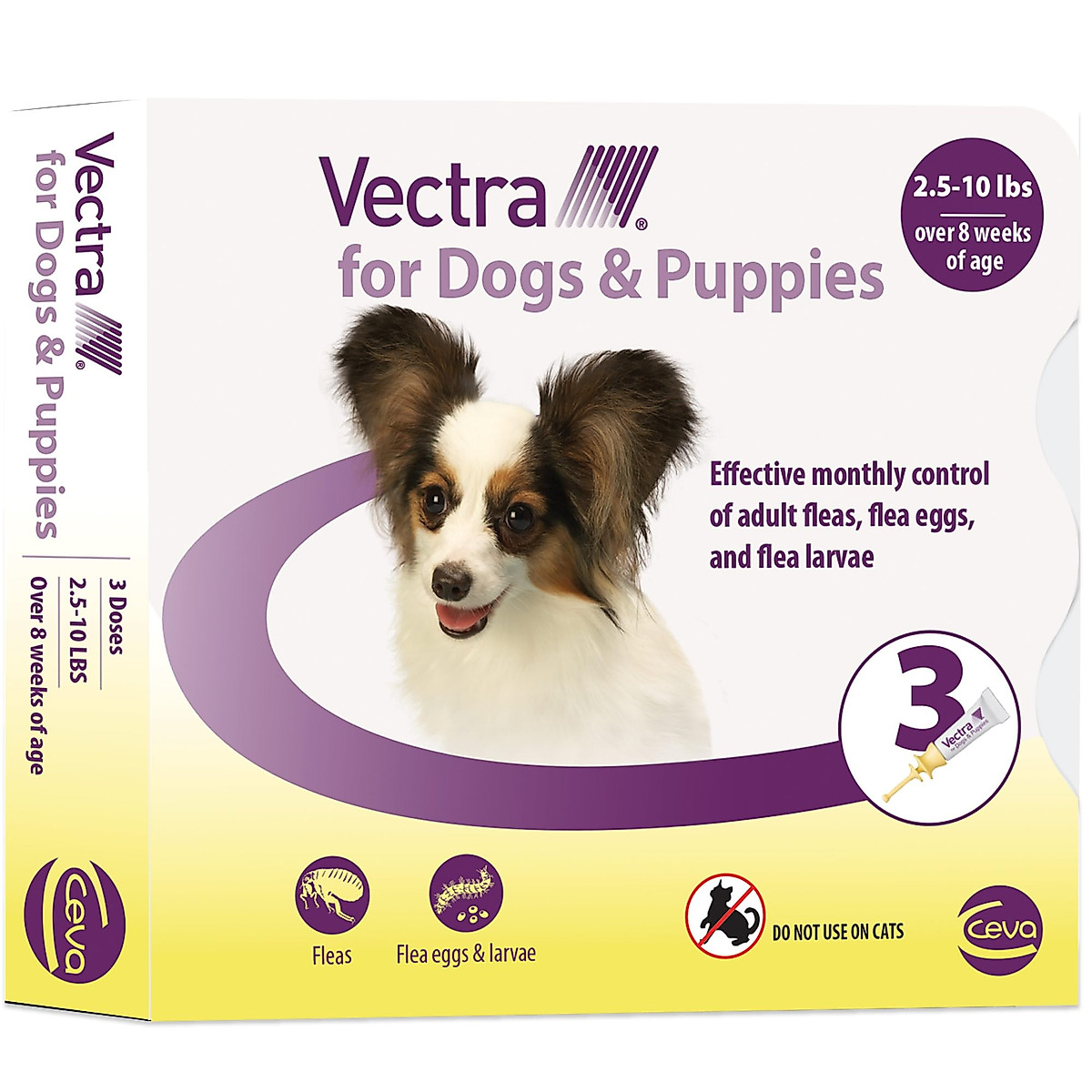 Vectra® for Dogs & Puppies Flea Treatment & Prevention for Extra Small Dogs (2.5 – 10 lbs.) 3-Month Supply