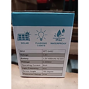 Sunnydaze Wall-Mounted Solar Nocturnal Animal Repellers - Waterproof Design - Red Flashing Lights - Battery Included - 2-Pack