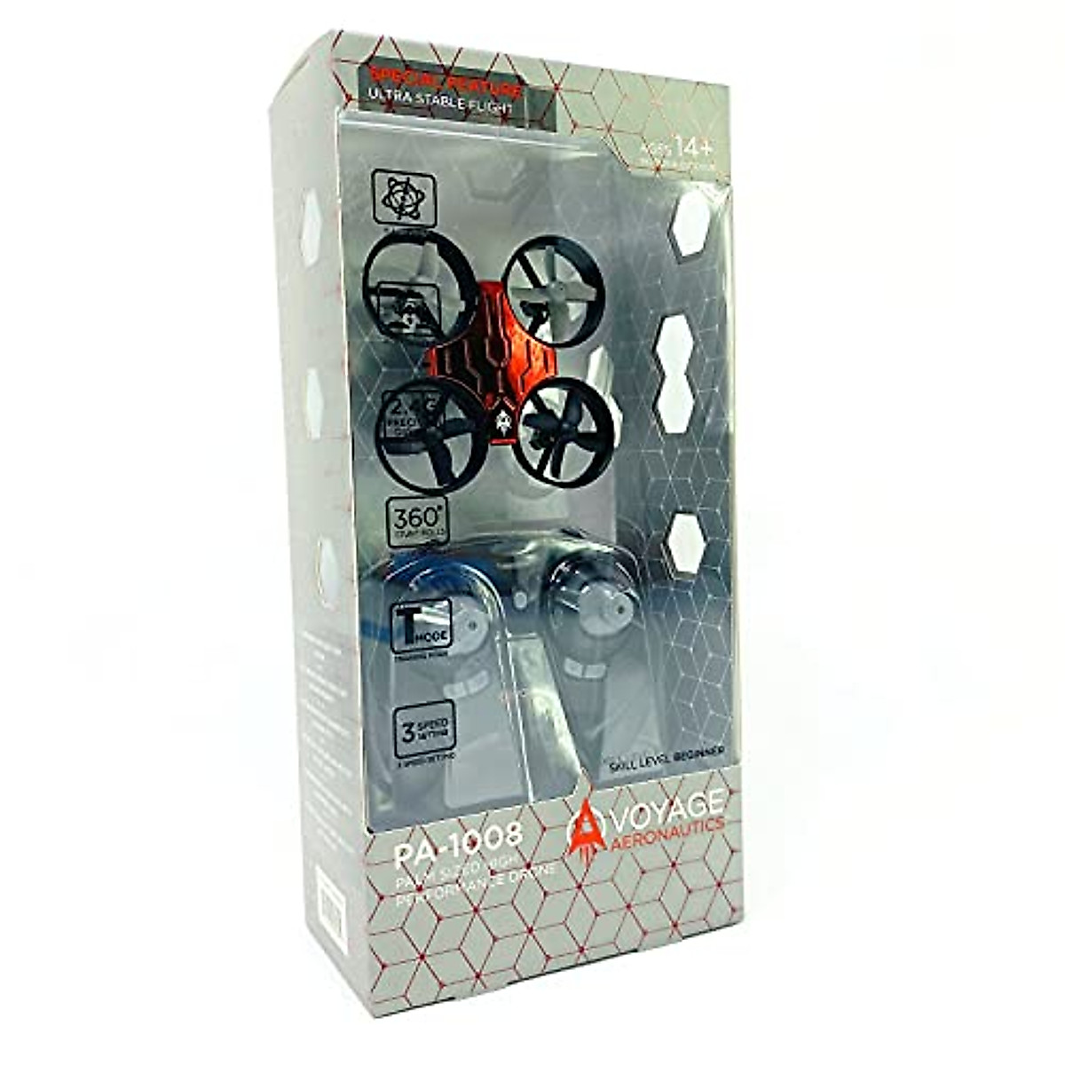 Voyage Aeronautics Micro Space Drone with Remote, Red