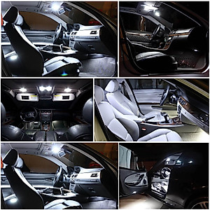 ZIYO ZPL8997 - (12 Bulbs) LED Interior Light Kit Replacement for Porsche 997 911 Carrera 2004-2012 + License Plate Light Bulbs Package, White Dome Lights Error Free