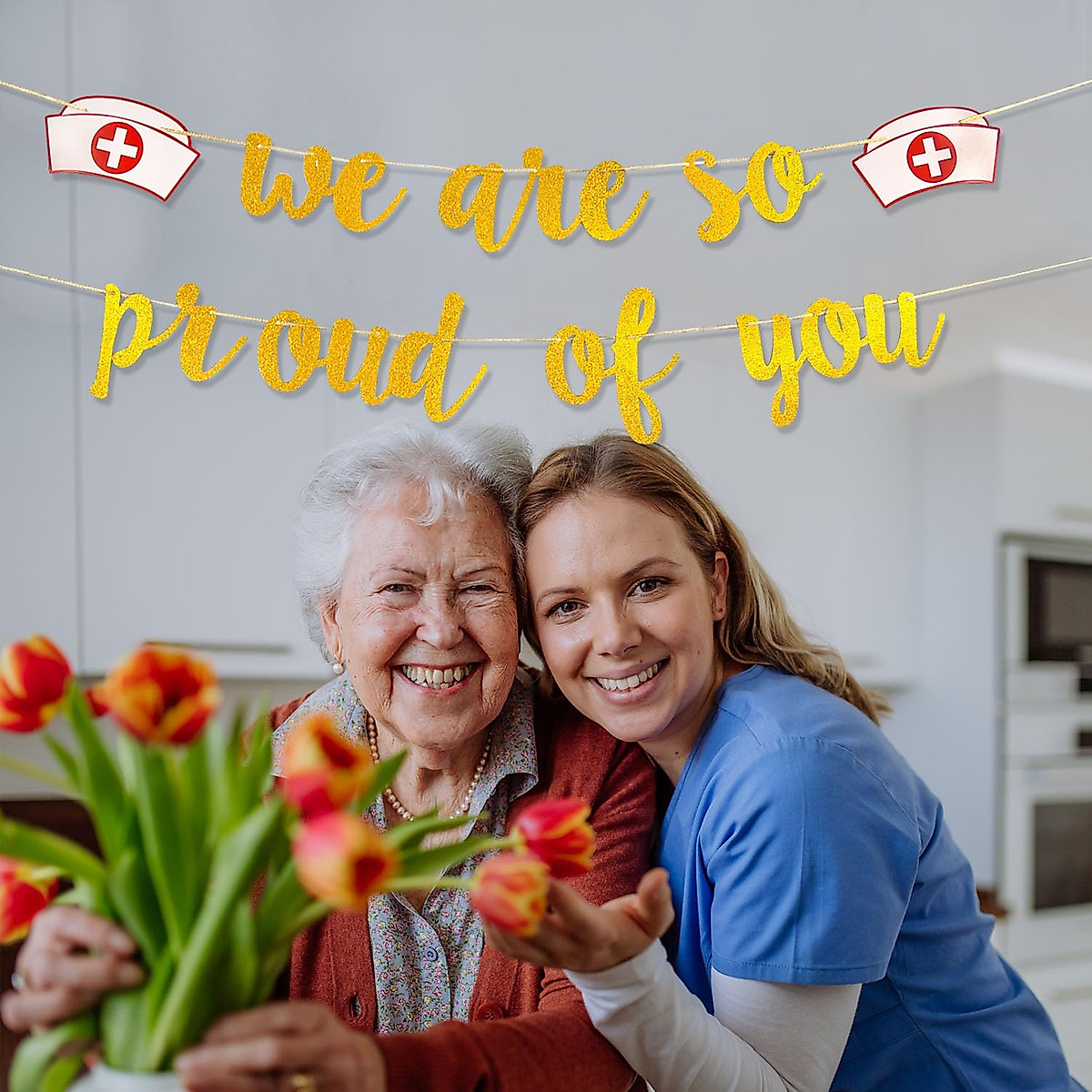 We Are So Pround Of You Nurse Graduation Banner - Medical Staff Doctor Nurse retirement party Birthday Party Graduation Party Decoration Accessory