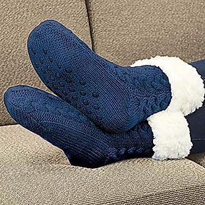 Huggle Slipper Socks, Navy