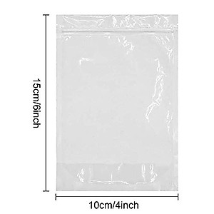 100 Pack Clear Zipper Stand Up Pouch Bag, Dry Fruit Food Packaging Bag, Moisture-Proof Transparent Sealing Bag Resealable Ziplock Snack Food Tea Pouches (4" x 6")