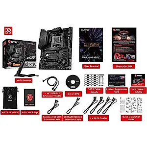 MSI Meg X570 Unify Motherboard (AMD AM4, DDR4, PCIe 4.0, SATA 6GB/s, M.2, USB 3.2 Gen 2, Ax Wi-Fi 6, Bluetooth 5, ATX)