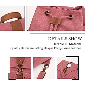 KL928 Canvas Backpack - Casual Daypack Vintage Outdoor Travel Rucksack Hiking Backpacks for Men Women