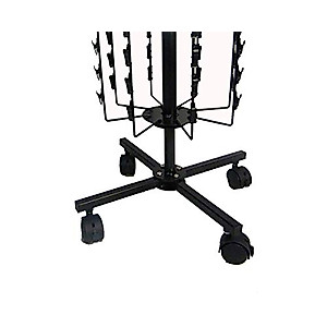 FixtureDisplays® Floorstanding Compatible with Strip Rack w/Header, Rotating, 144 Clips - Black 15967NEW-NPF