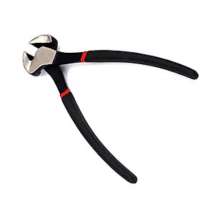 Guitar Fretwire and Bridge Pins Puller, 8-Inch End Cutting Plier for Fret Wire Work, Specially Hardened Stainless Steel Jaws, Cuts Wire and String Neatly, Luthier Repair Tool, Black