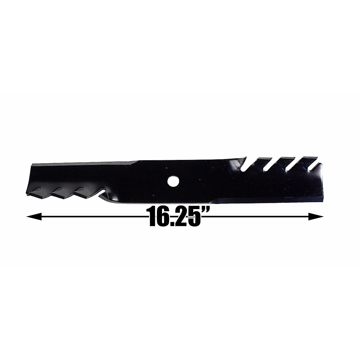 USA Mower Blades (3 MB061BP Toothed High-Lift for Ariens 04920600 Husqvarna 539101496 Length 16-1/4 in. Width 2-1/2 in. Thickness .204 in. Center Hole 5/8 in. 32 in. 48 in. Deck