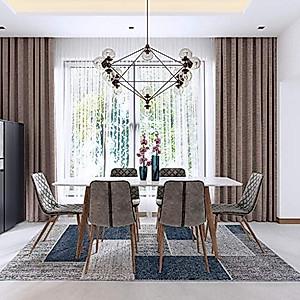 LUXE WEAVERS Lagos Collection Blue 8x10 Art Deco Area Rug, Anti Shedding Modern Color Block Geometric Rugs