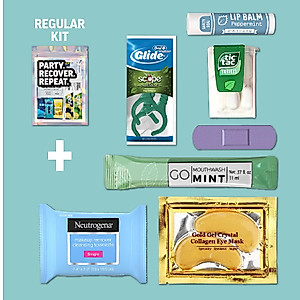 Hangover Kit - 10 Piece Pre-Filled Gift Bag - Essential Supplies Set - Wedding, Birthday, or Bachelor/Bachelorette - Zest Hydration Packets, Chew, & More