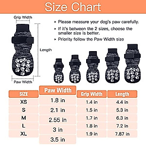 EXPAWLORER Double Side Anti-Slip Dog Socks with Adjustable Straps - Strong Grips Traction Control for Indoor on Hardwood Floor Wear, Best Paw Protector for Puppy Small Medium Large Dogs