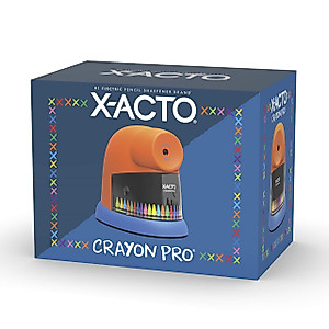 X-ACTO Crayon Pro Electric Crayon Sharpener, Electric Sharpener with SafeStart Automatic Motor, Great for Home or Schools