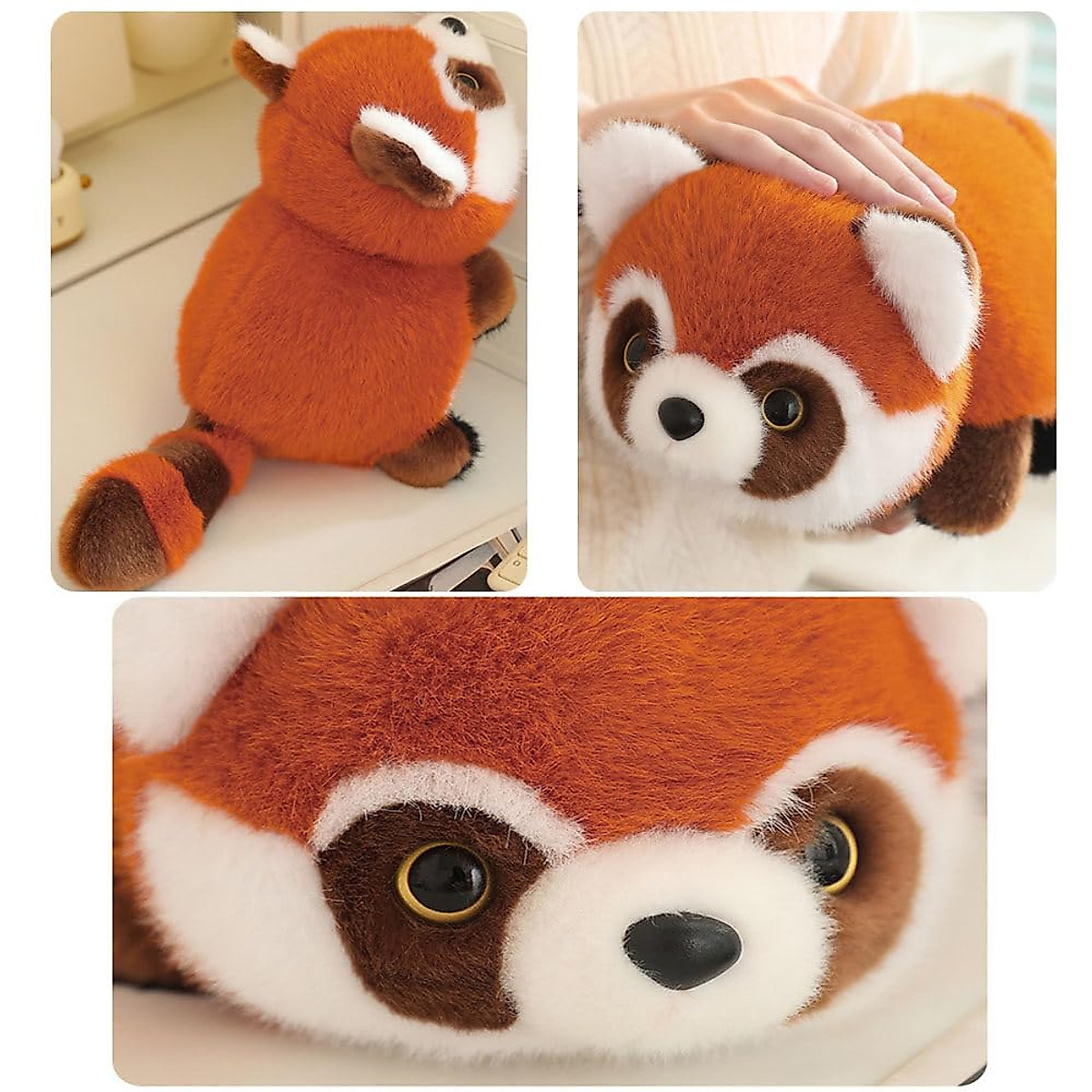 INSTITIZER 2 in 1 Plush Red Panda Stuffed Animal Panda Plush Toy, 9.8 inch Plush Panda Dolls Cute Funny Plushies Toy,Soft Red Panda Pillow Toy for Kids Adults Girls Boys, 0GVM8GUYND70351327M3YV