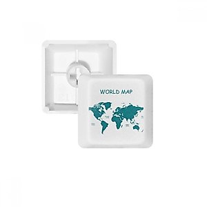 World Map Continent Distribution Outline Keycap Mechanical Keyboard PBT Gaming Upgrade Kit