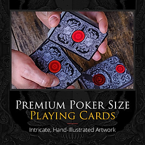 Medieval Playing Cards - Professional Poker Cards in Period-Authentic Middle Ages Designs - Stone Edition - Great for Magic, Cardistry, Gameplay - Deck of Cards for Kids & Adults Free Card Game E-book