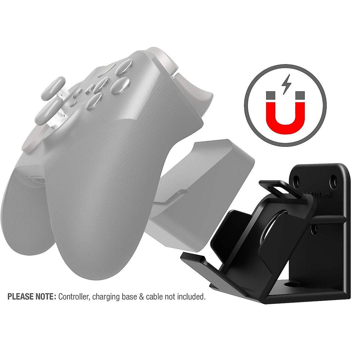 Floating Controller Wall Mount Stand Holder for Xbox Elite Series 2 Magnetic Charging Base - Foamy Lizard (Charging Dock, Controller & Cable are NOT Included) NOT Designed for Elite v1 or Series X/S