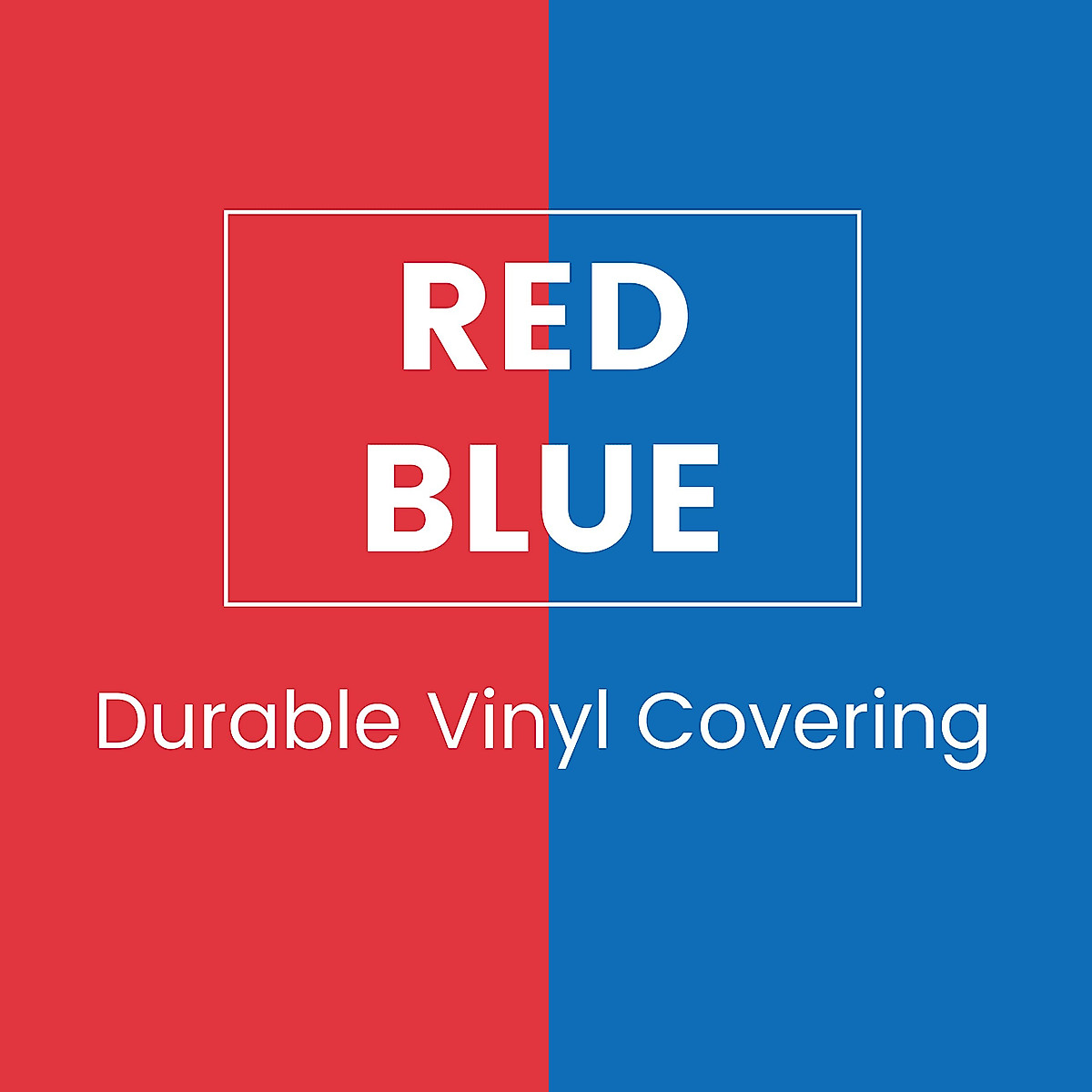 ECR4Kids Premium Folding Rest Mat, 4-Section, 2in, Sleeping Pad, Blue/Red, 1-Piece
