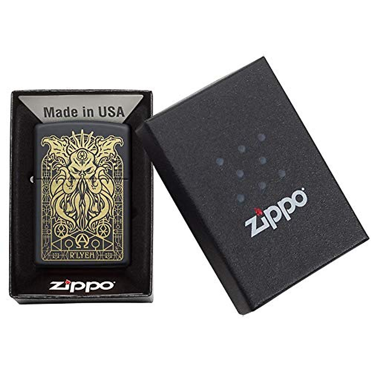 Zippo 29965 Monster Design Black Matte Pocket Lighter