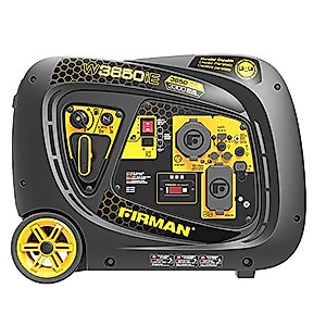 Firman W03382 Inverter 3650/3300W Electric Start Gasoline Powered Parallel Ready Portable Generator Black